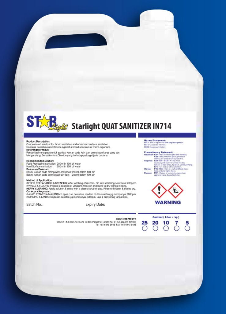 Quat Sanitizer IN714 – HU CHEM PTE LTD